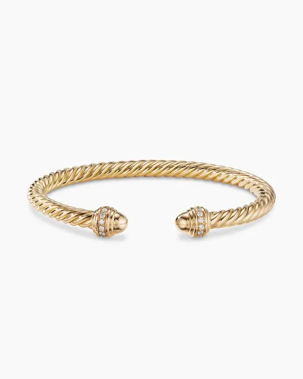 David Yurman Classic Cablespira Bracelet - Gold Dome