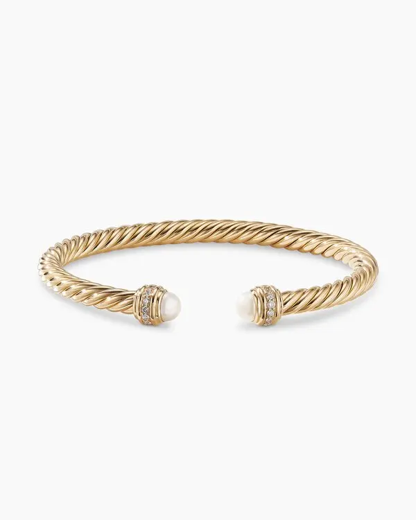 David Yurman Classic Cablespira Bracelet - Pearl