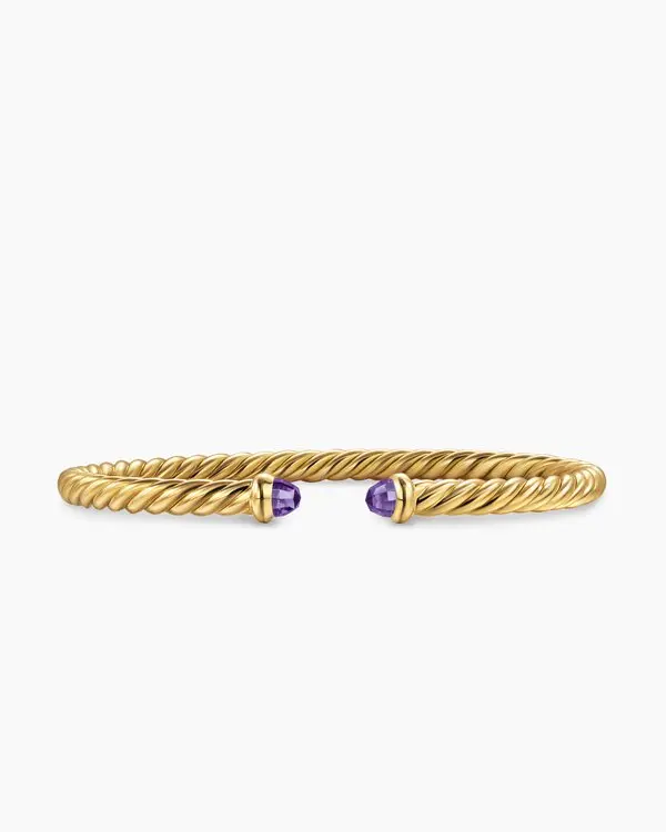 David Yurman Cablespira® Flex Bracelet With Emeralds - Amethyst