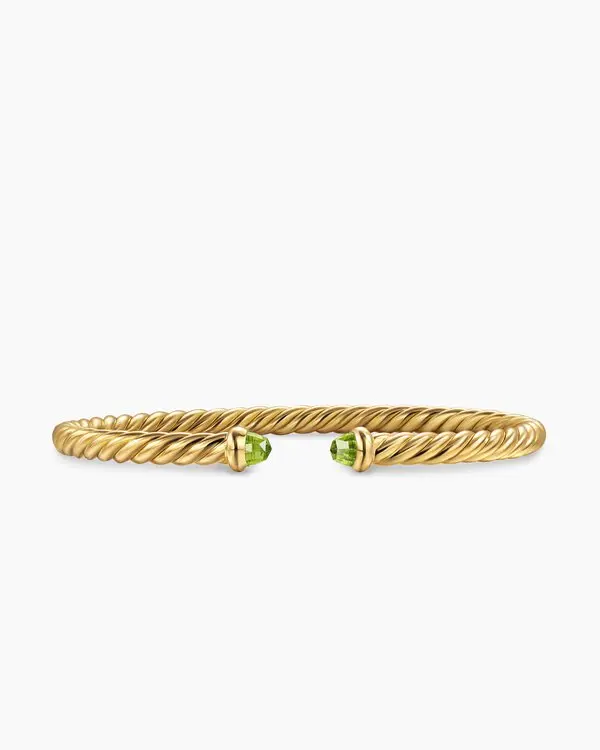 David Yurman Cablespira® Flex Bracelet With Emeralds - Peridot