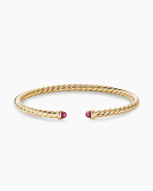 David Yurman Cablespira® Flex Bracelet With Emeralds - Ruby