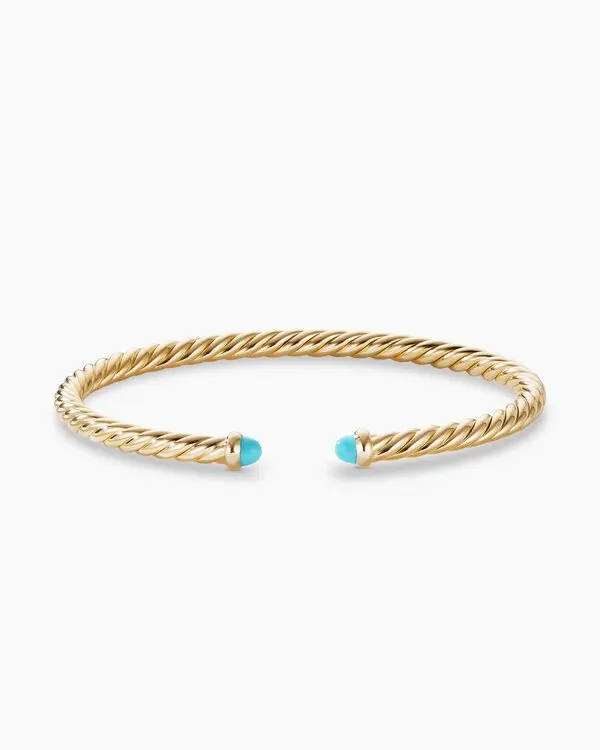 David Yurman Cablespira® Flex Bracelet With Emeralds - Turquoise