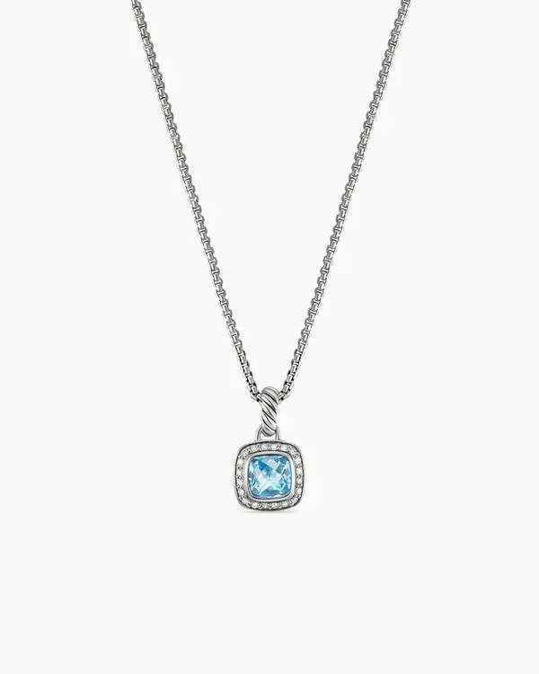 David Yurman Petite Albion® Pendant Necklace - Blue Topaz