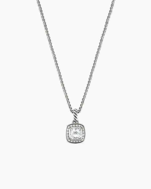 David Yurman Petite Albion® Pendant Necklace - White Topaz