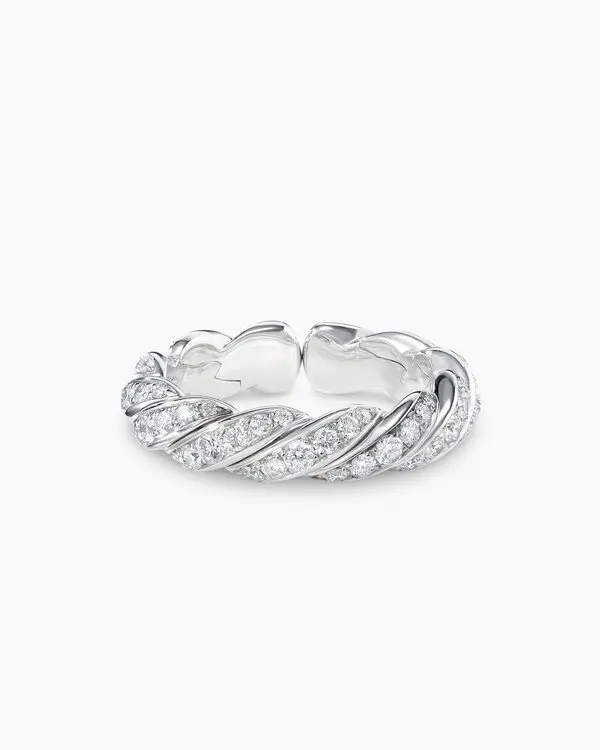 David Yurman Sculpted Cable Flex Band Ring - Diamond