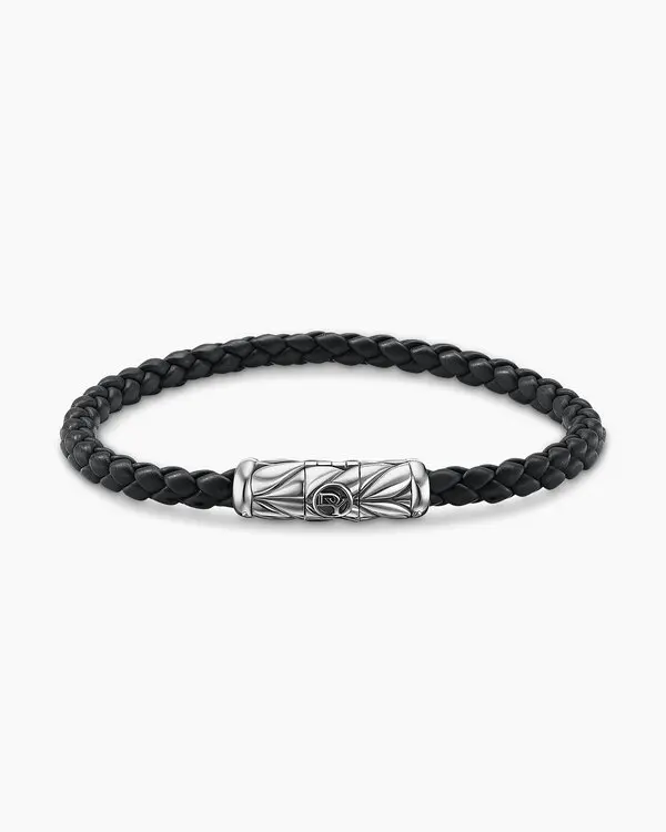 David Yurman Chevron Woven Bracelet - Black Rubber