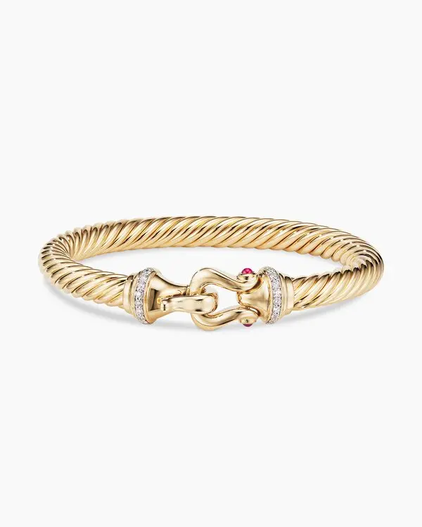 David Yurman Buckle Cablespira® Bracelet - Ruby