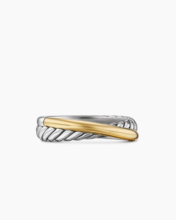 David Yurman Crossover Band Ring - Sterling Silver/18k Yellow Gold