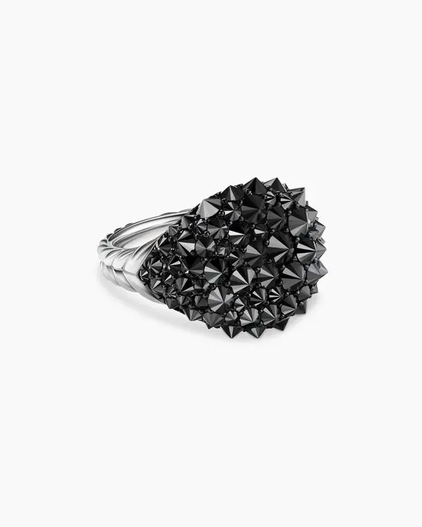 David Yurman Reverse Set Pavé Pinky Ring - Black Diamond