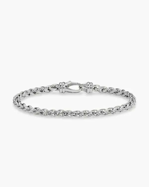 David Yurman Sterling Silver Wheat Chain Bracelet - All Sterling Silver
