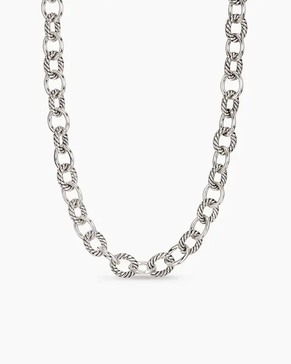 David Yurman Oval Link Chain Necklace - All Sterling Silver