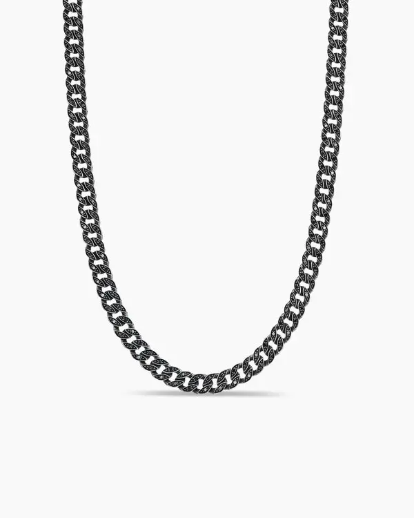David Yurman Curb Chain Necklace With Diamonds - Black Diamond