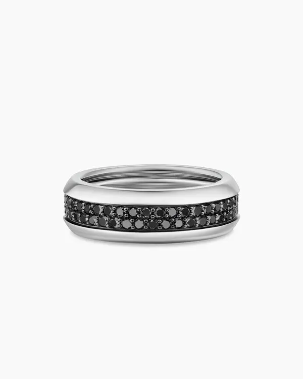 David Yurman Beveled Band Ring - Black Diamond