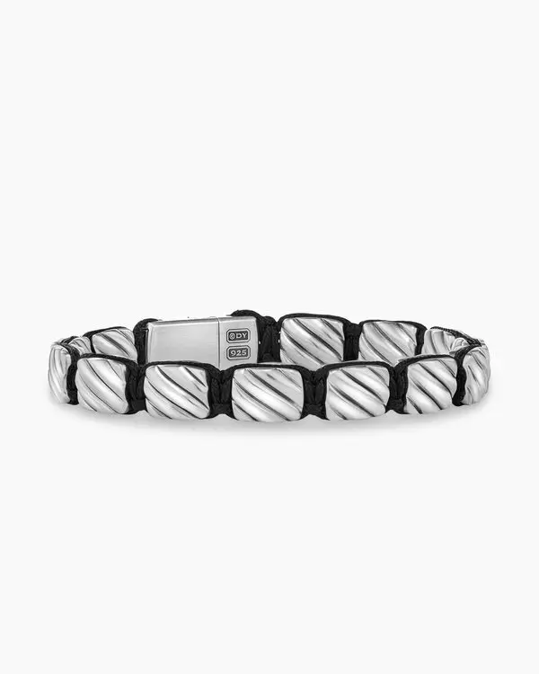 David Yurman Sculpted Cable Woven Bracelet - All Sterling Silver