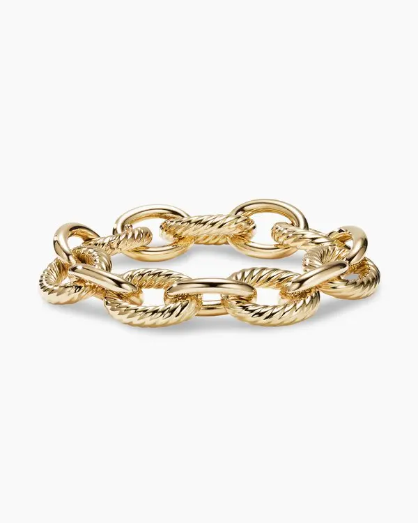 David Yurman 18k Yellow Gold Oval Link Chain Bracelet - All 18k Yellow Gold