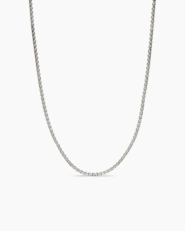 David Yurman Box Chain Necklace - Sterling Silver/14k Yellow Gold