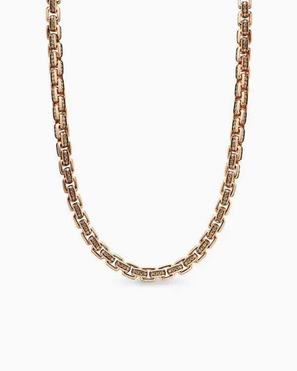 David Yurman Box Chain Necklace - Cognac Diamond