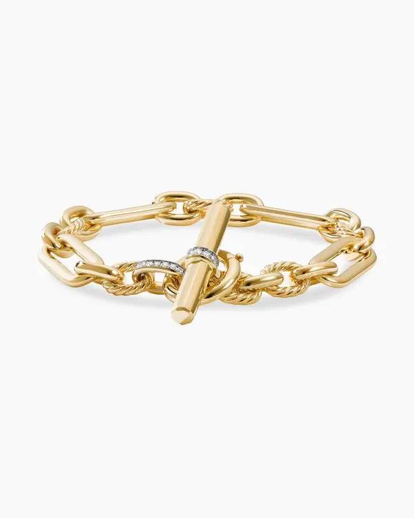 David Yurman Lexington Chain Bracelet In 18k Yellow Gold With Diamonds - Diamond