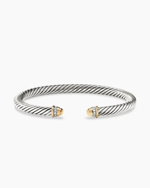 David Yurman Classic Cable Bangle - Gold Dome