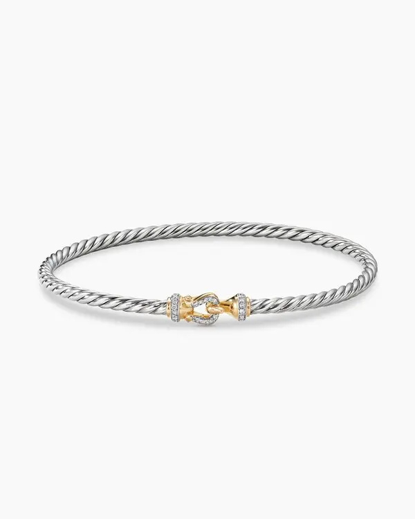 David Yurman Buckle Cable Bracelet - Diamond