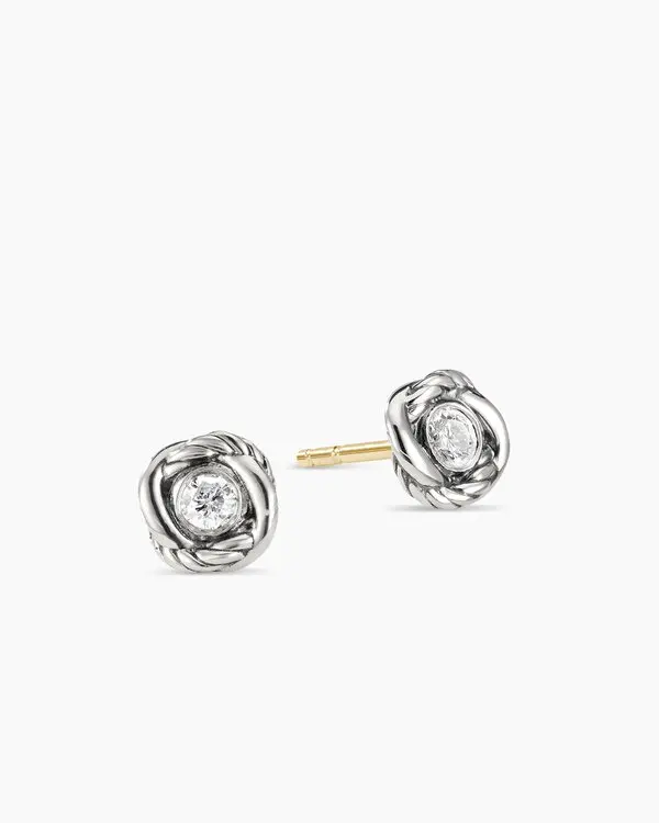 David Yurman Infinity Stud Earrings With Diamonds - Diamond