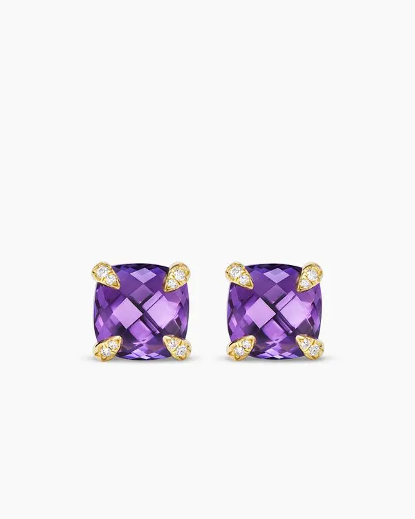 David Yurman Chatelaine Stud Earrings - Amethyst