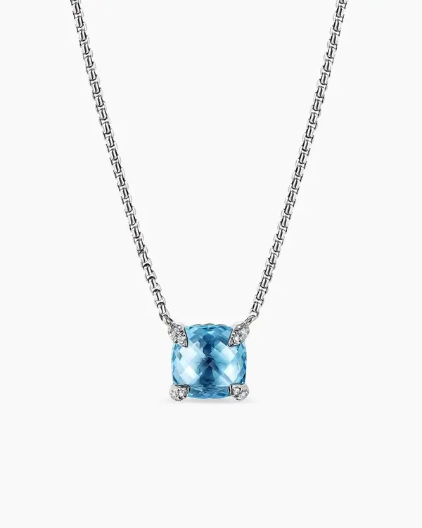 David Yurman Petite Chatelaine® Pendant Necklace - Blue Topaz