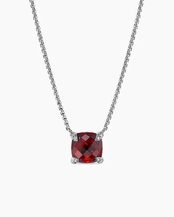 David Yurman Petite Chatelaine® Pendant Necklace - Rhodolite Garnet