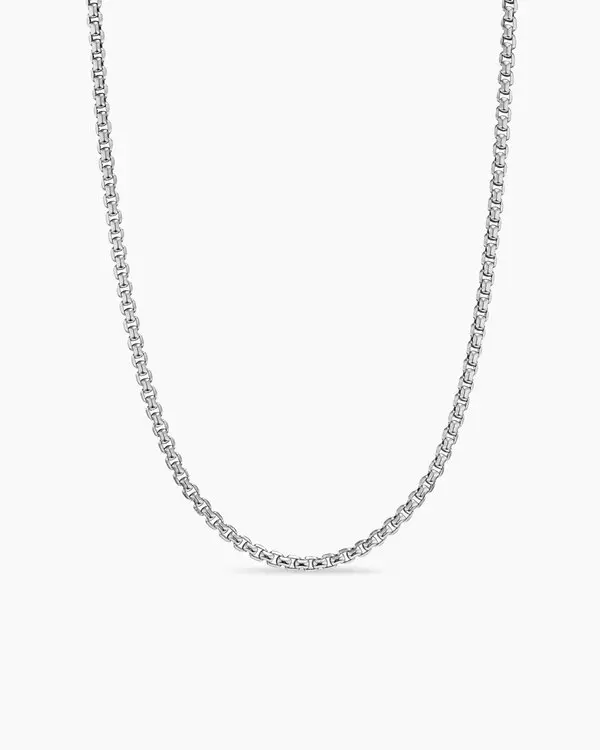 David Yurman Box Chain Necklace - 18k White Gold