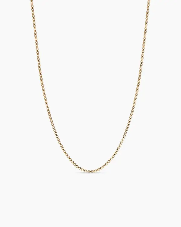 David Yurman 18k Yellow Gold Box Chain Necklace - All 18k Yellow Gold