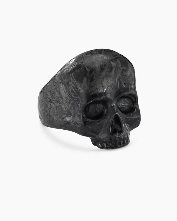 David Yurman Memento Mori Skull Ring - Forged Carbon