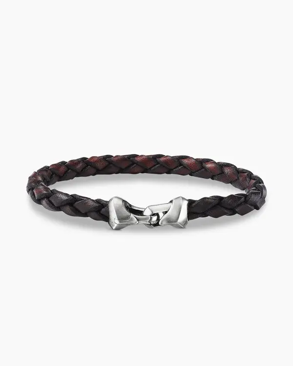 David Yurman Armory Bracelet In With Sterling Silver - Brown Leather