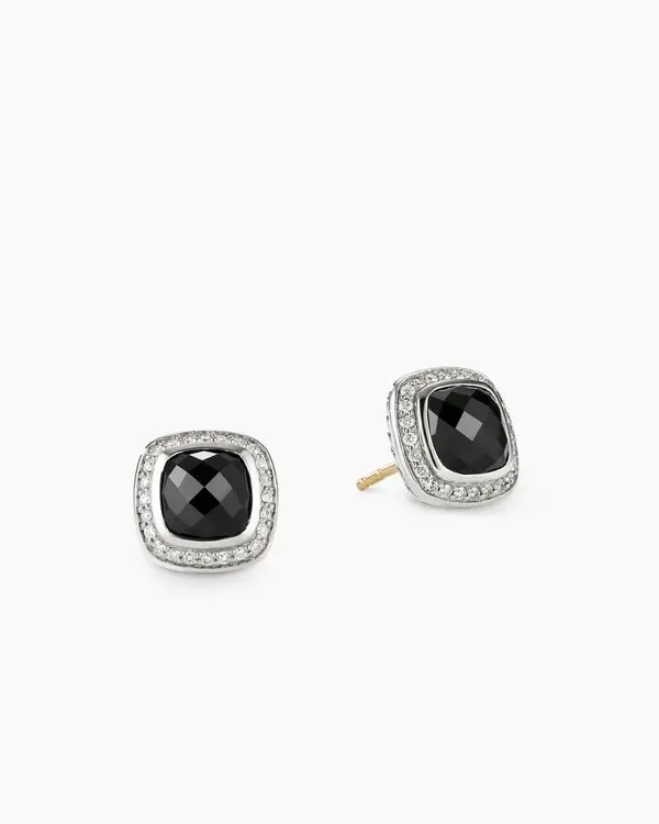 David Yurman Albion Stud Earrings With And Diamonds - Black Onyx
