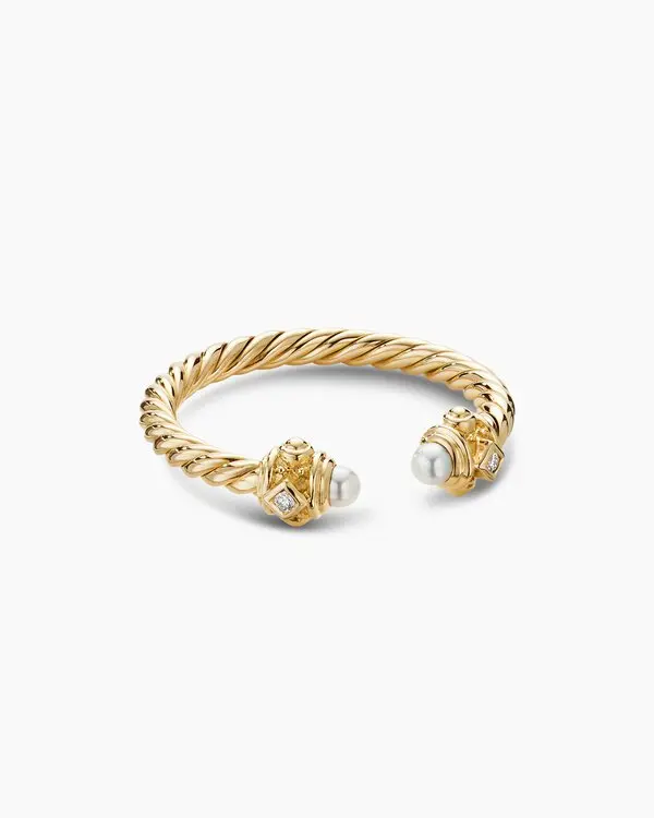 David Yurman Renaissance Ring With Pearl And Diamond - Akoya White Pearl