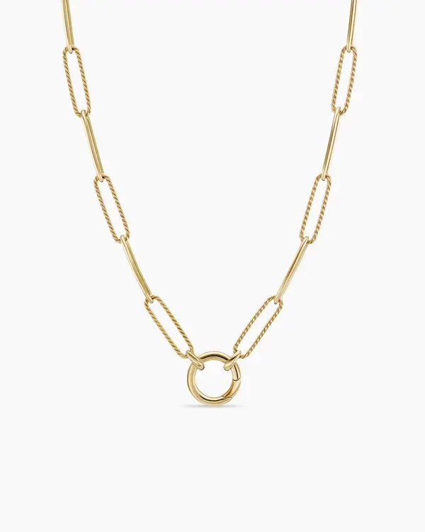 David Yurman Dy Madison® Elongated Chain Necklace - All 18k Yellow Gold