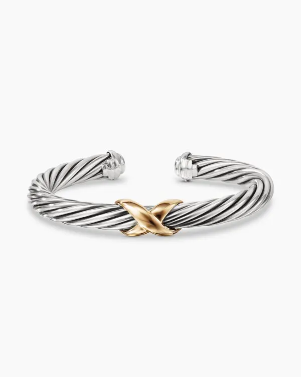 David Yurman X Classic Cable Bracelet - Sterling Silver/14k Yellow Gold