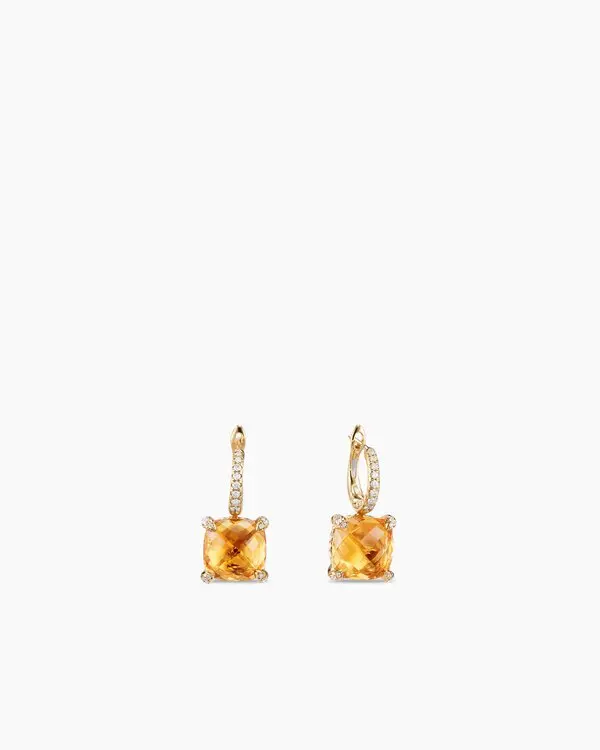 David Yurman Chatelaine Drop Earrings - Citrine