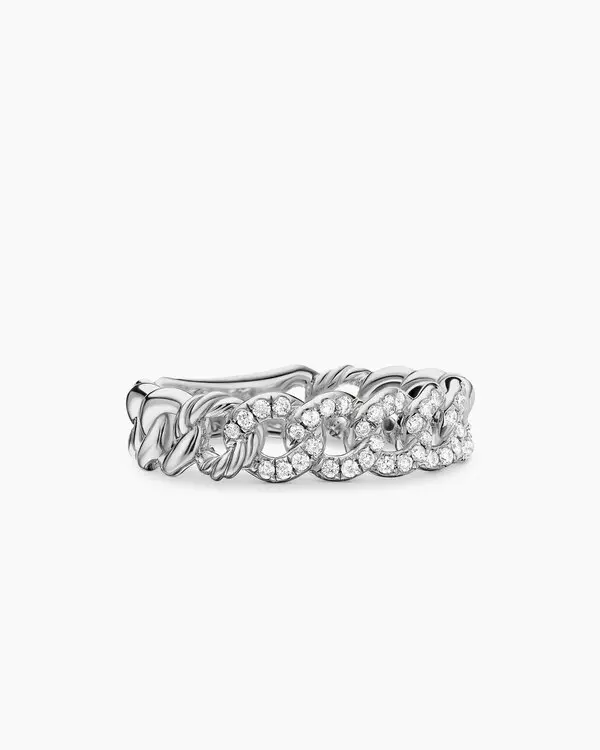 David Yurman Belmont Curb Link Band Ring - Diamond