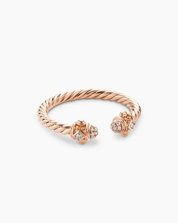 David Yurman Renaissance Ring In Rose Gold With Diamonds - Diamond