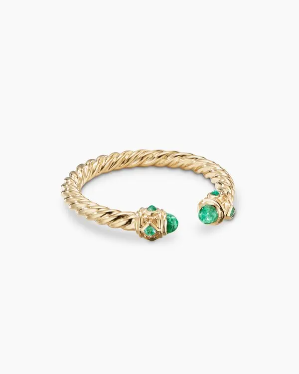 David Yurman Renaissance® Ring In 18k Yellow Gold With - Emerald