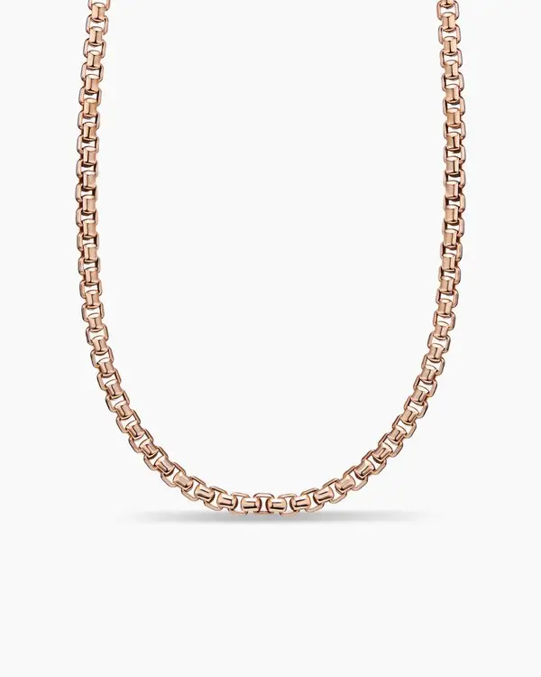 David Yurman Box Chain Necklace - 18k Rose Gold
