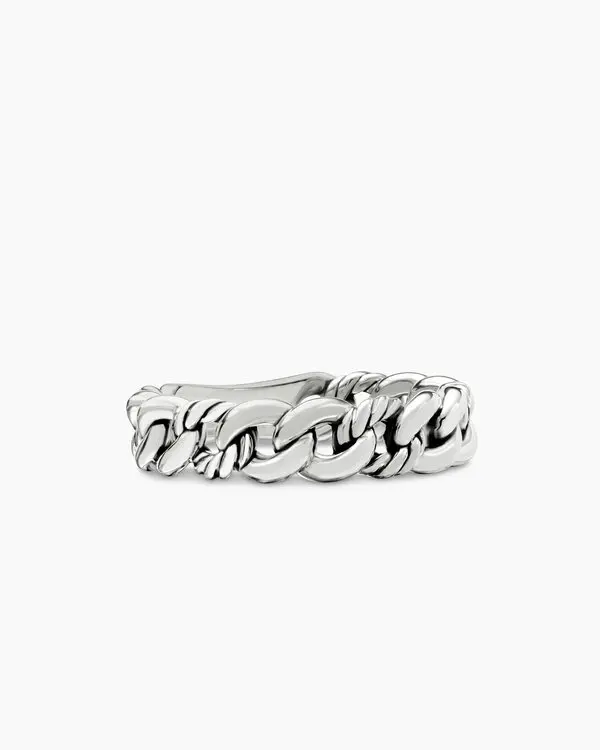 David Yurman Belmont Curb Link Band Ring - All Sterling Silver