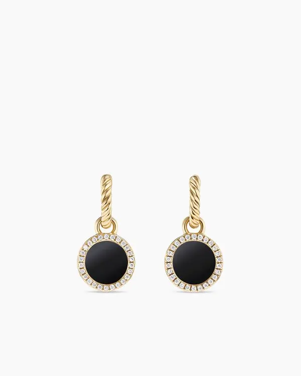 David Yurman Petite Dy Elements Drop Earrings - Black Onyx