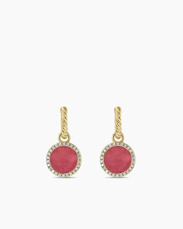David Yurman Petite Dy Elements Drop Earrings - Rhodonite