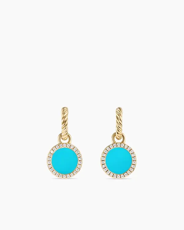 David Yurman Petite Dy Elements Drop Earrings - Turquoise