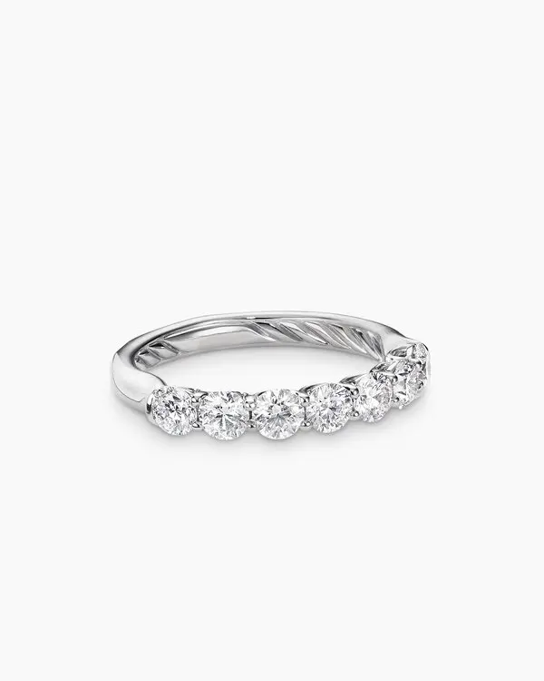 David Yurman Dy Eden Platinum Band Ring With Tsavorites - Diamond