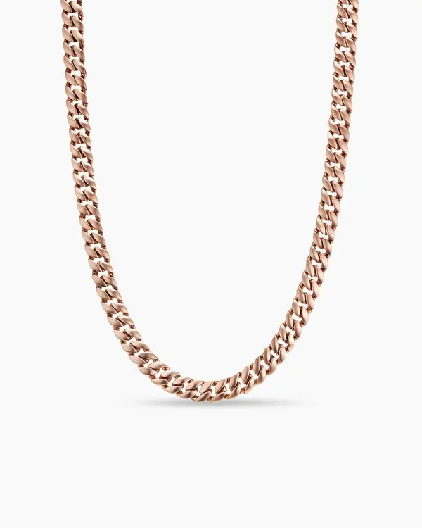 David Yurman Curb Chain Necklace With Diamonds - 18k Rose Gold