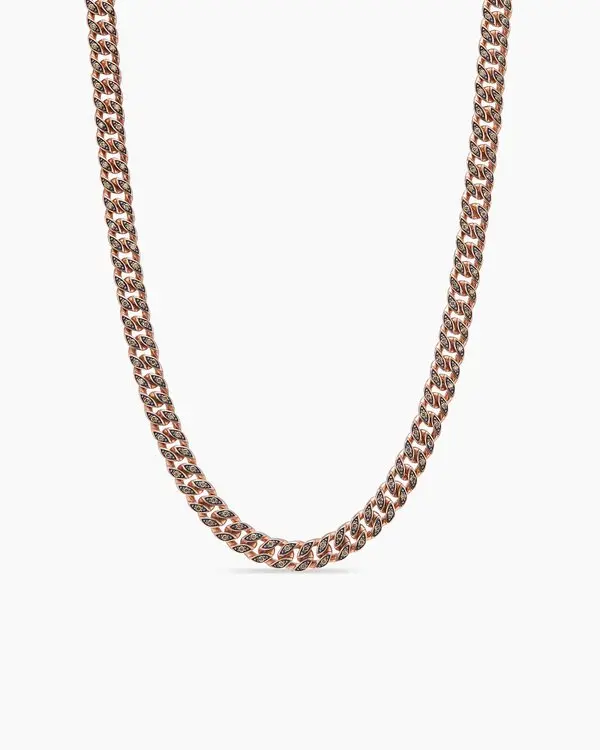 David Yurman Curb Chain Necklace With Diamonds - Cognac Diamond
