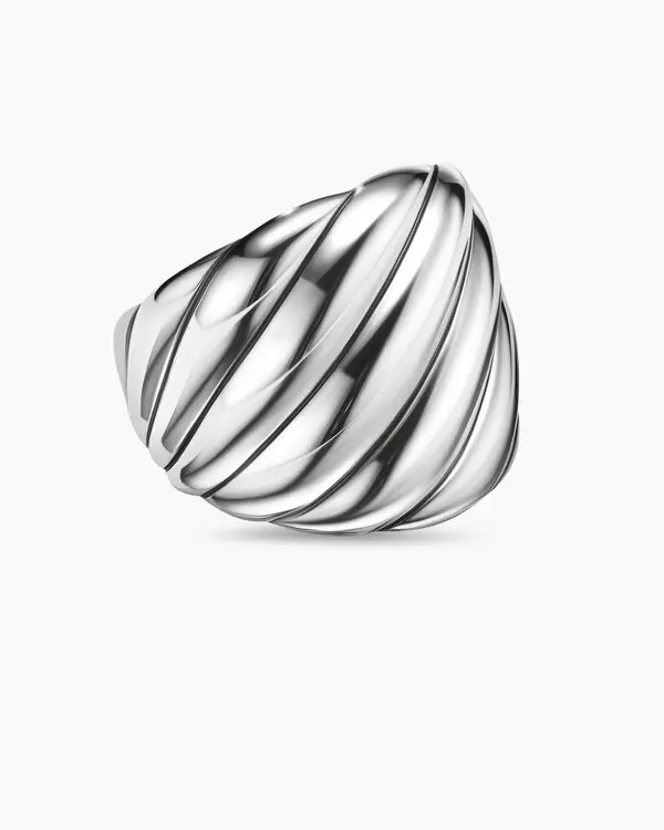 David Yurman Sculpted Cable Ring - All Sterling Silver