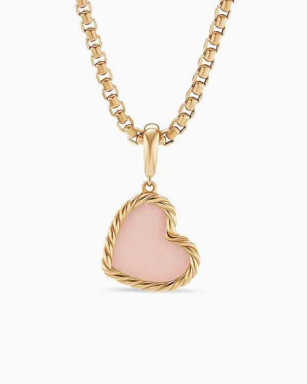 David Yurman Dy Elements® Heart Amulet - Pink Opal